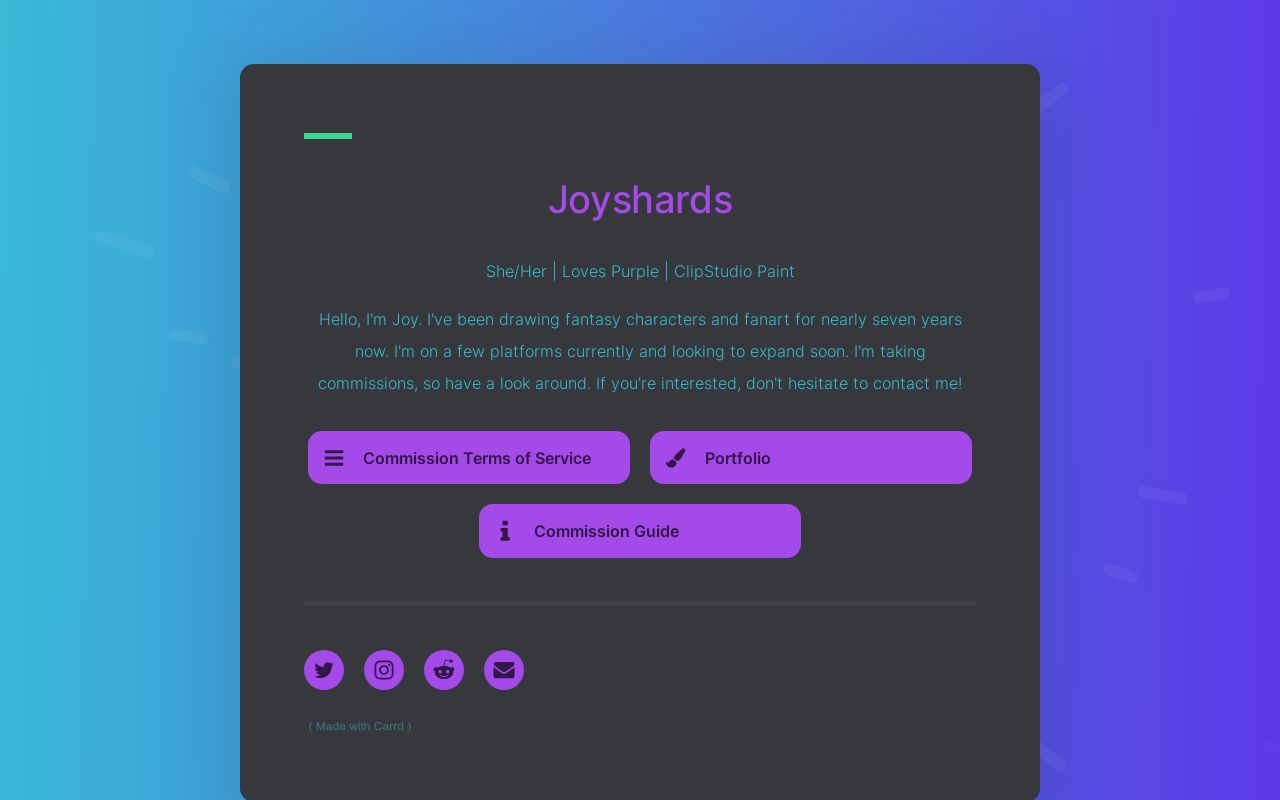 Joyshards' Portfolio Page